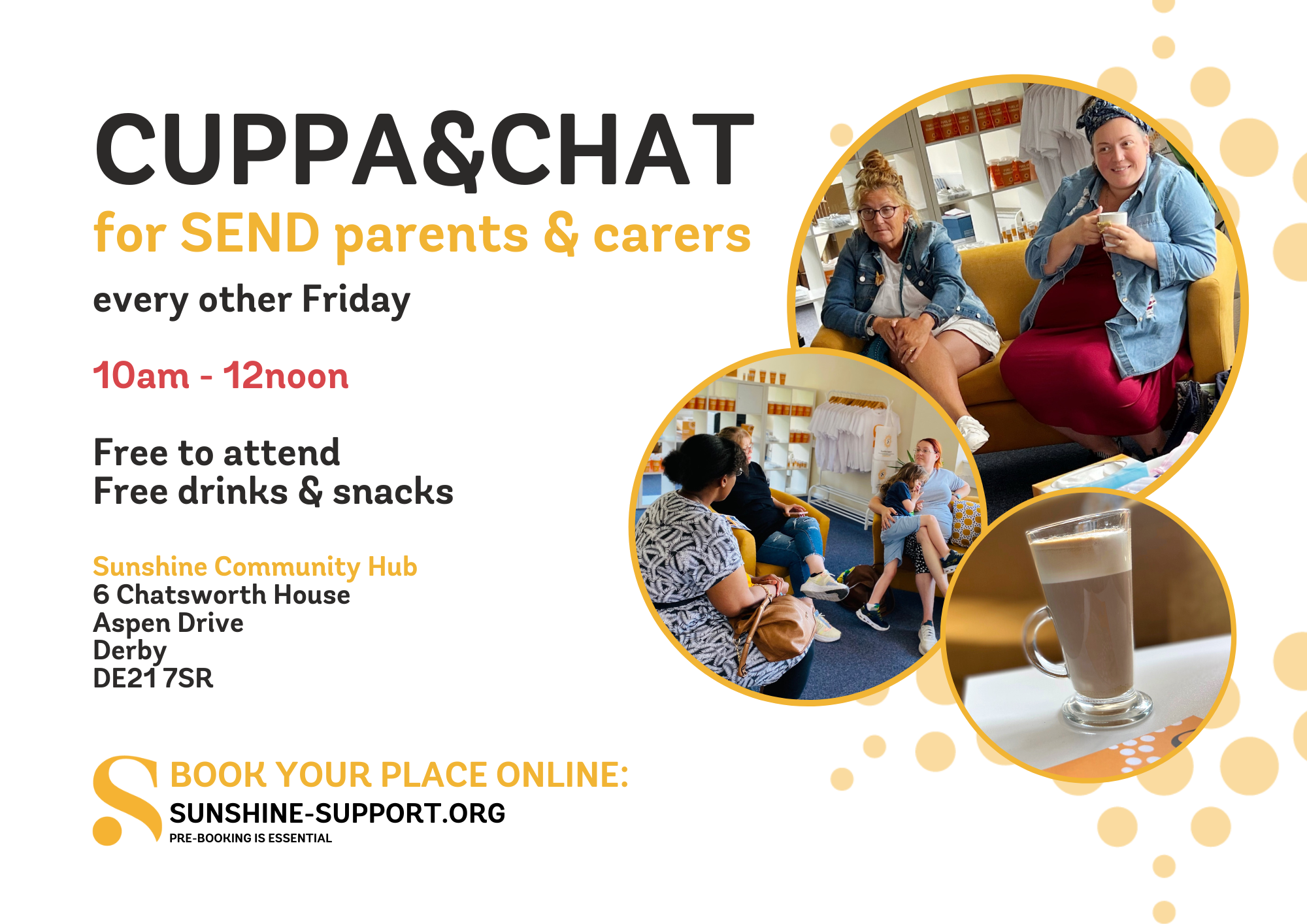 Cuppa & Chat in Derby - Sunshine Support
