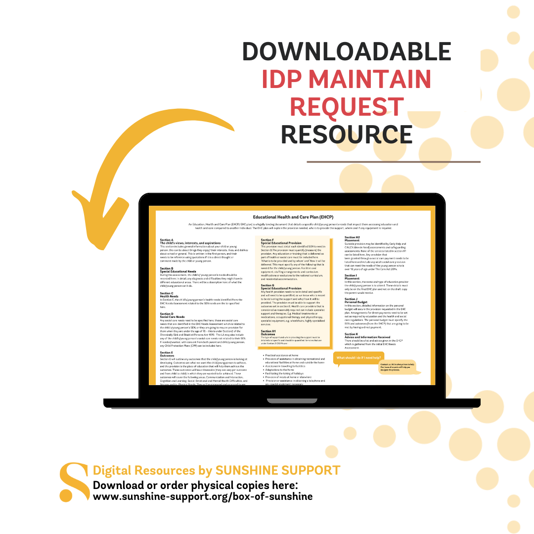Free Resource: Request That Authority Take Over Maintained IDP Template ...